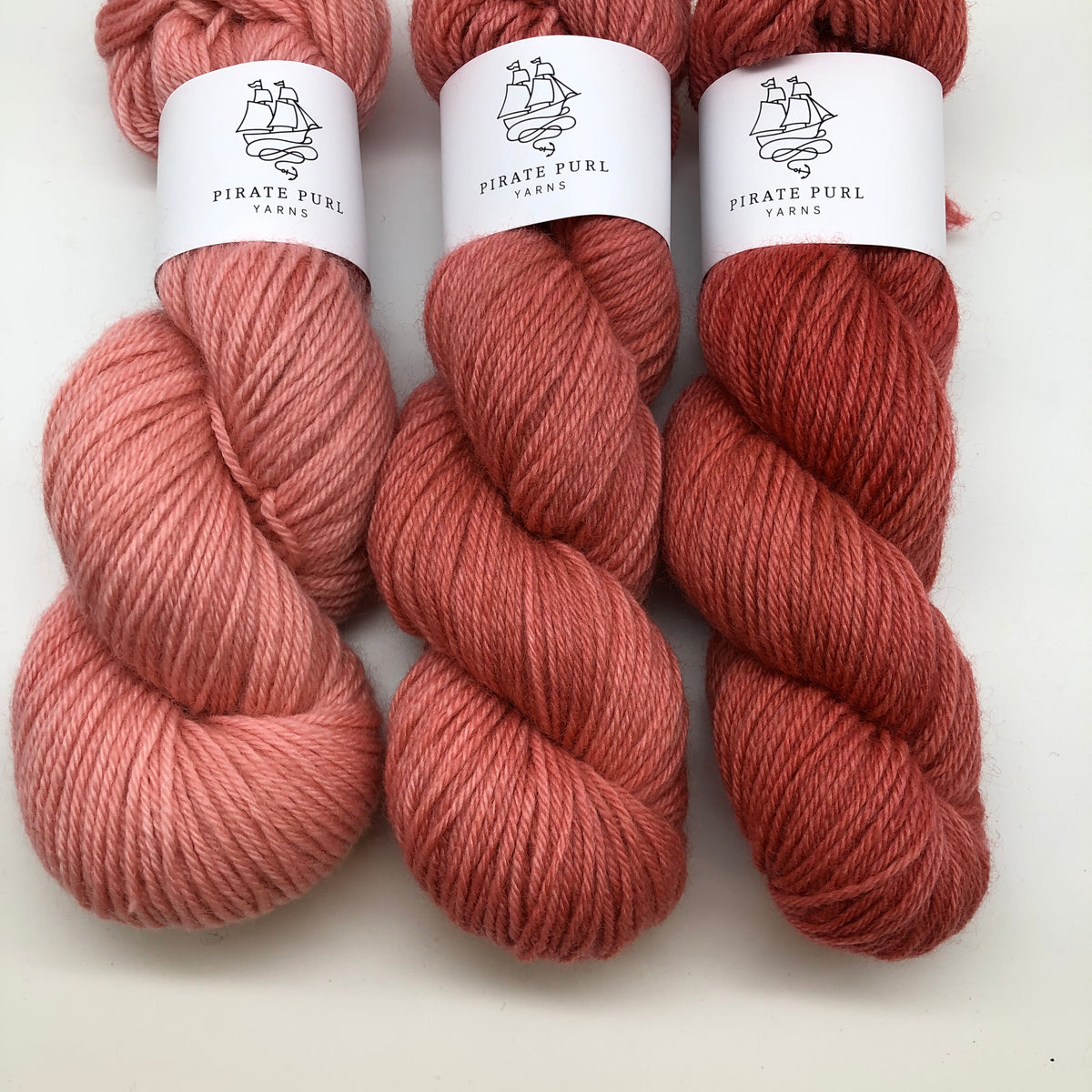 + Raspberry Fade – Pirate Purl Yarns